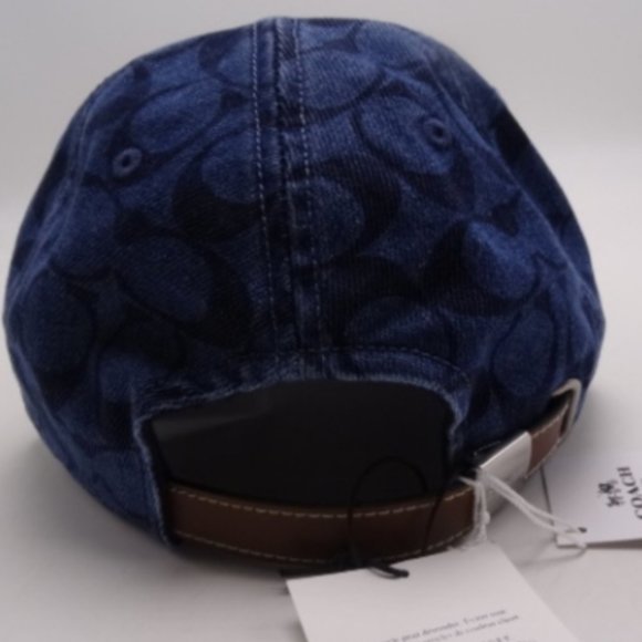 Coach | Accessories | Coach Denim Signature Baseball Womens Hat Os New ...